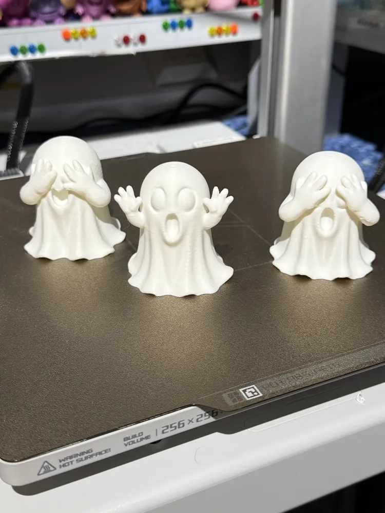 Halloween Ghost Trio, Single, Multi Colour & Mini - Free 3D Print Model ...