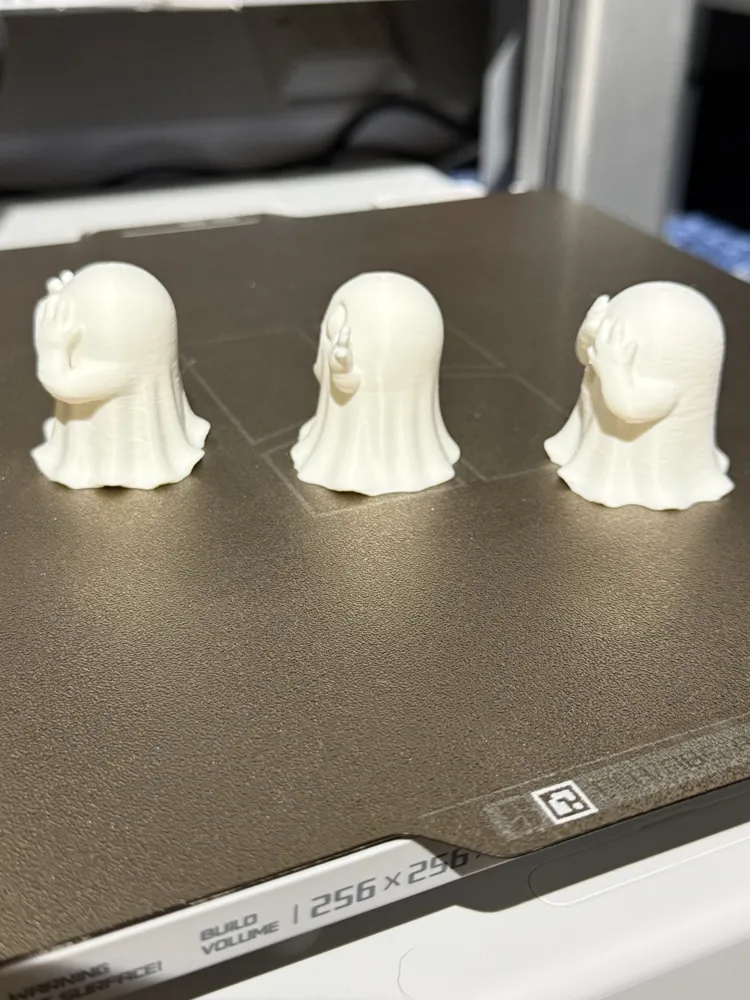 Halloween Ghost Trio, Single, Multi Colour & Mini - Free 3D Print Model ...