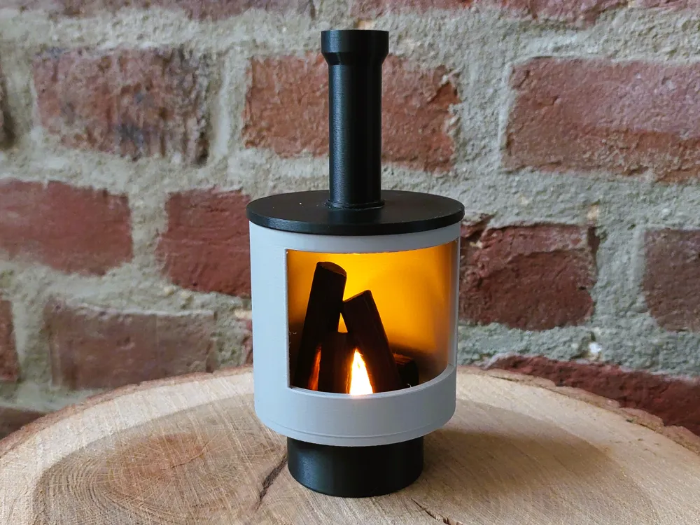 Modern Outdoor Fire Place LED tea light holder by DJL 3Designs - MakerWorld