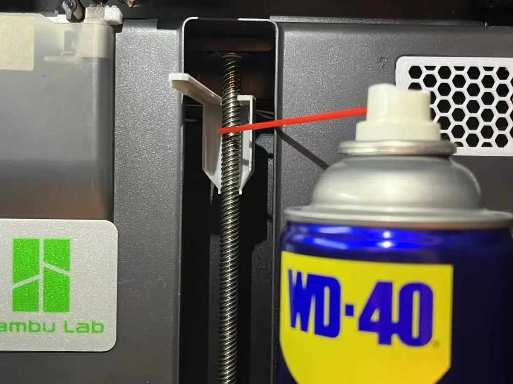 Z-axis P1/X1 lead screw cleaning WD-40 splash guard protective tool ...