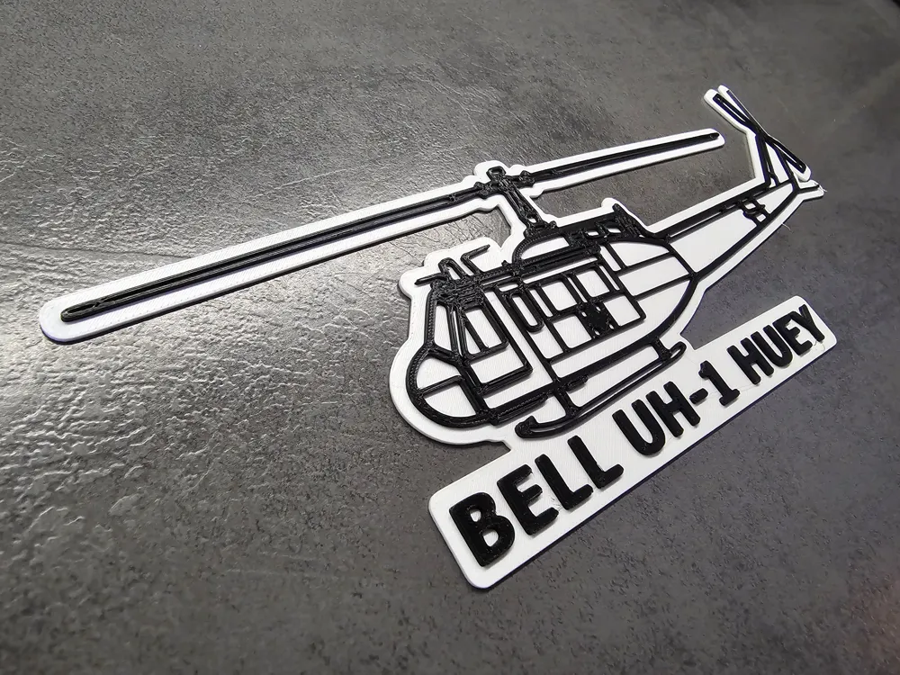 Bell UH-1 Huey - Free 3D Print Model - MakerWorld