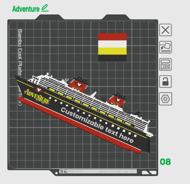 Gen 2 - DCL Ship Magnets (Customizable Text) - Free 3D Print Model ...