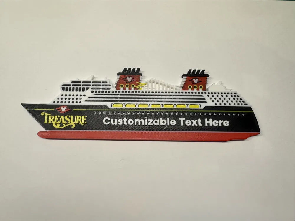 Gen 2 - DCL Ship Magnets (Customizable Text) - Free 3D Print Model ...