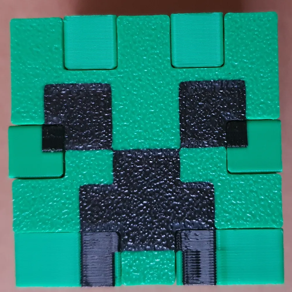 Minecraft Creeper head 3D puzzle by yamaha26 MakerWorld: Download Free ...