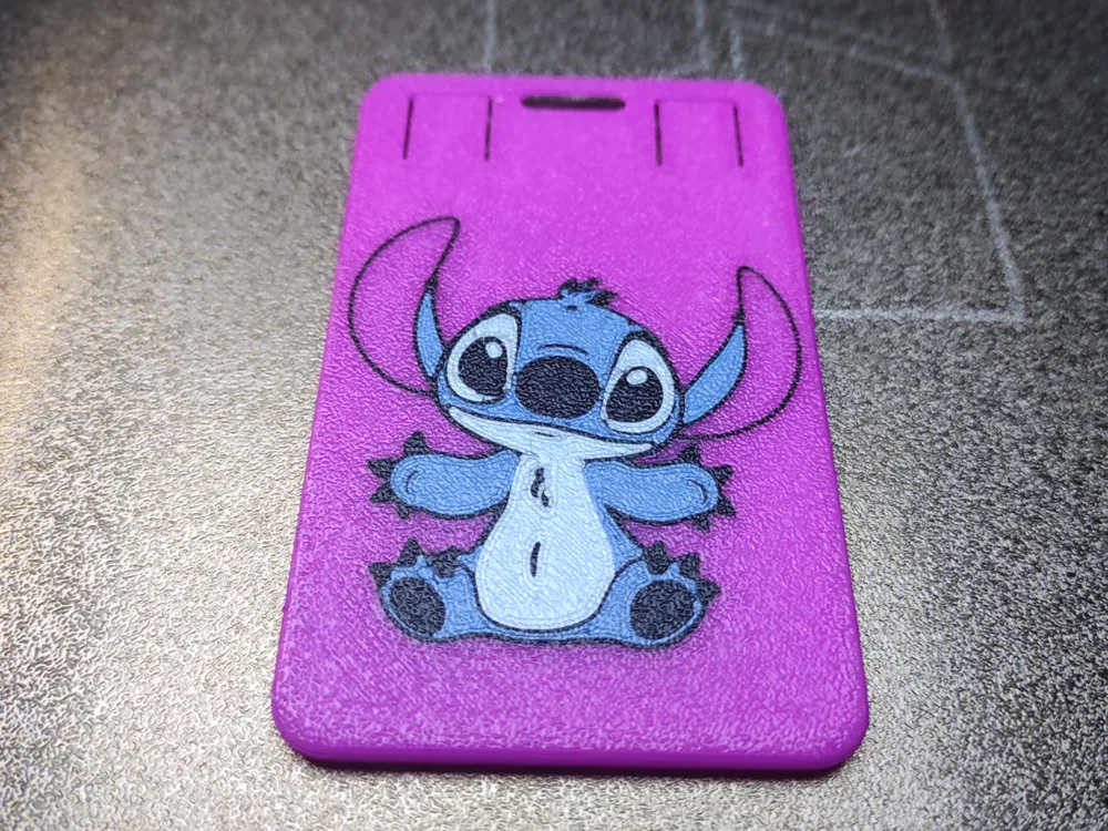 Stitch ID/Card/Badge Holder Remixed by We Be Printin' MakerWorld ...
