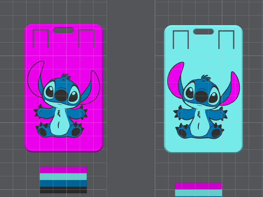 Stitch ID/Card/Badge Holder Remixed by We Be Printin' MakerWorld ...