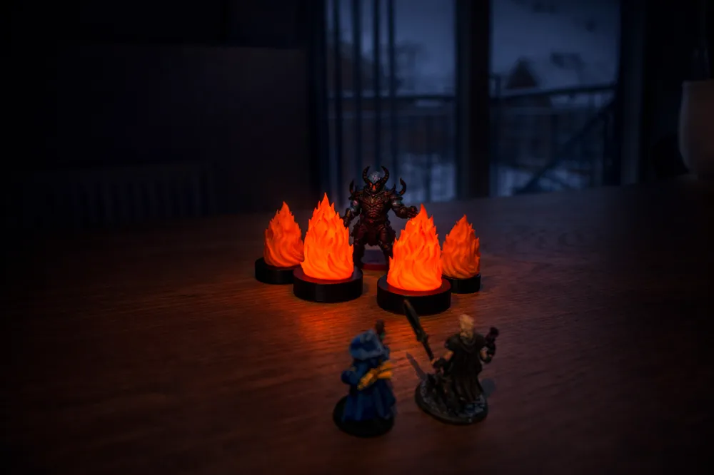 LED Fire Wall token - 3 variants - DND terrain - Free 3D Print Model ...