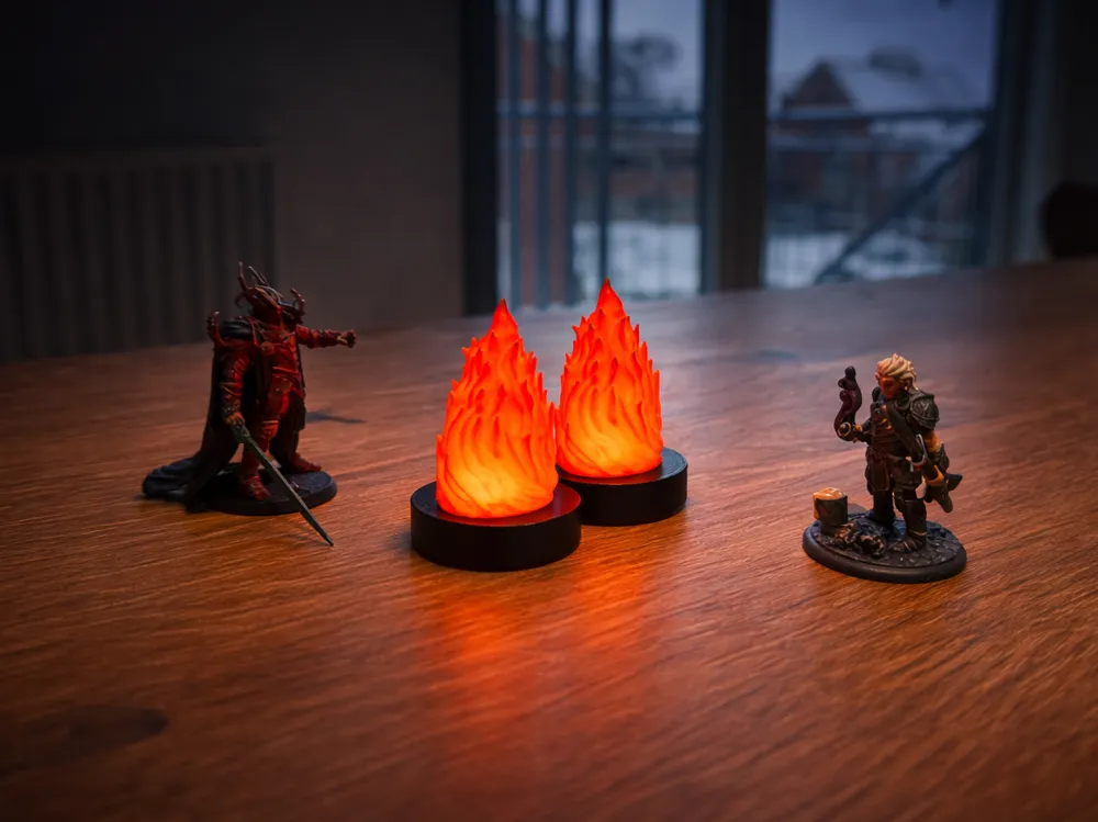 LED Fire Wall token - 3 variants - DND terrain - Free 3D Print Model ...