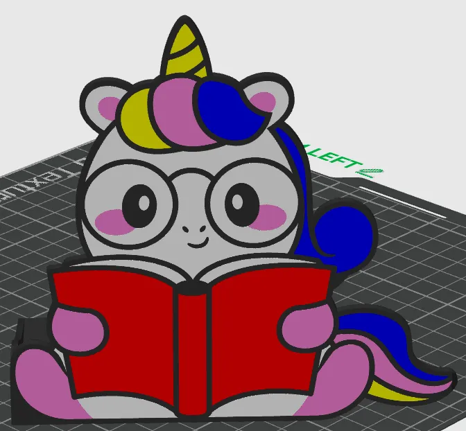 Book Holder - Bookstop - Unicorn by Adrix82 - MakerWorld
