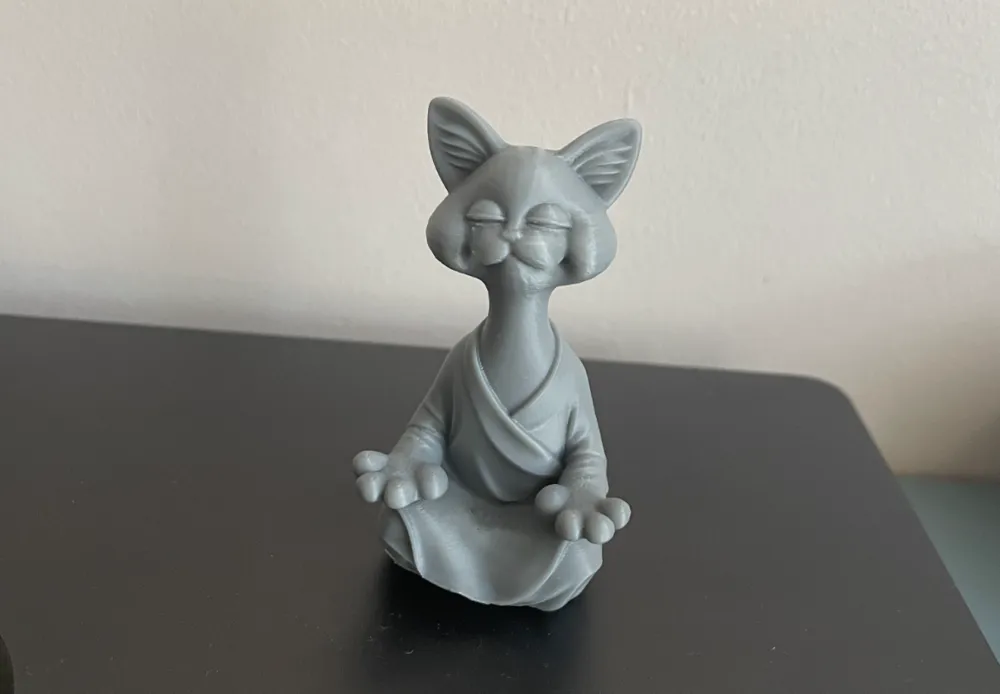 Meditating Cat – Zen Lotus Pose 3D Figurine - Free 3D Print Model ...