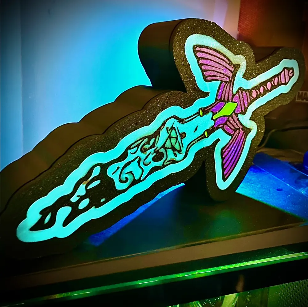 Decayed Master Sword Lightbox (TOTK) by Nightthorn - MakerWorld