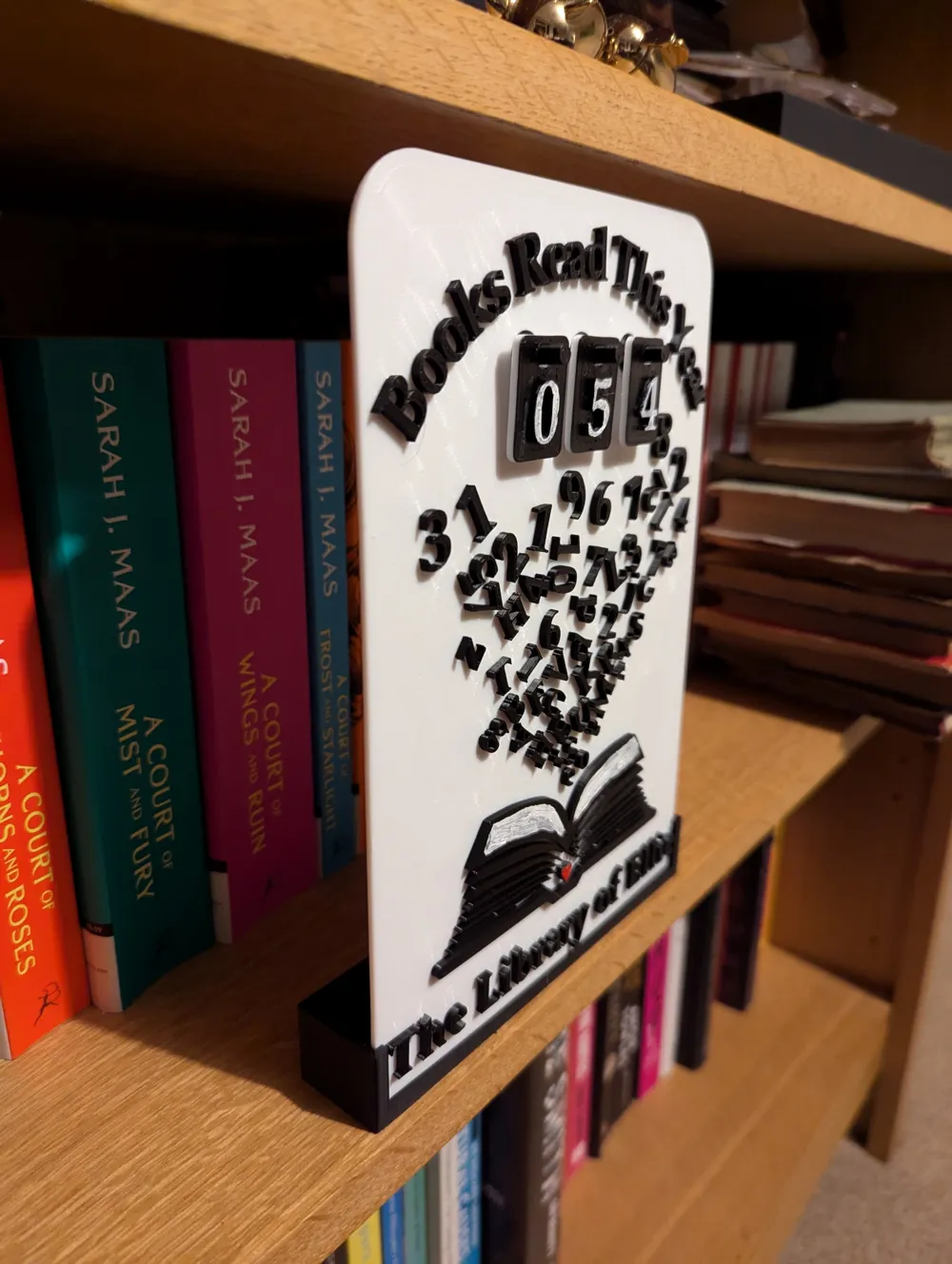 Yearly Book Tracker/Counter - Free 3D Print Model - MakerWorld