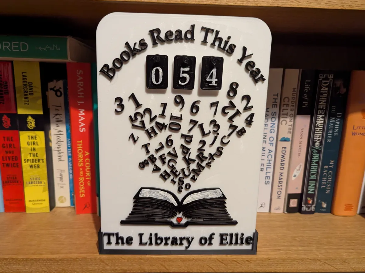 Yearly Book Tracker/Counter - Free 3D Print Model - MakerWorld