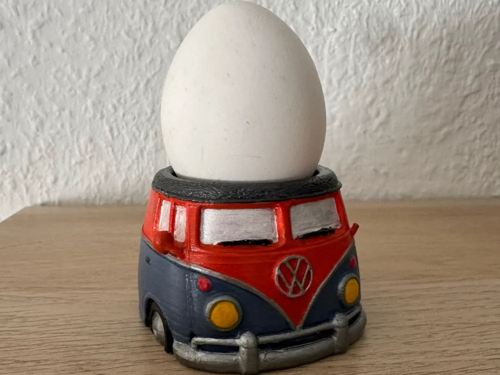 VW T1 Egg Cup – Classic Bus Style - Free 3D Print Model - MakerWorld