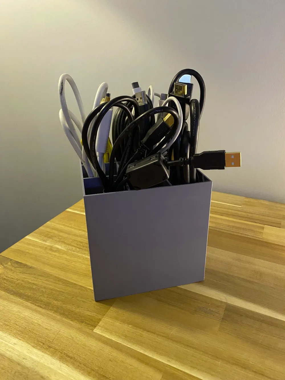 3x3 Upright Cable Storage Box Remixed by dtp023 - MakerWorld