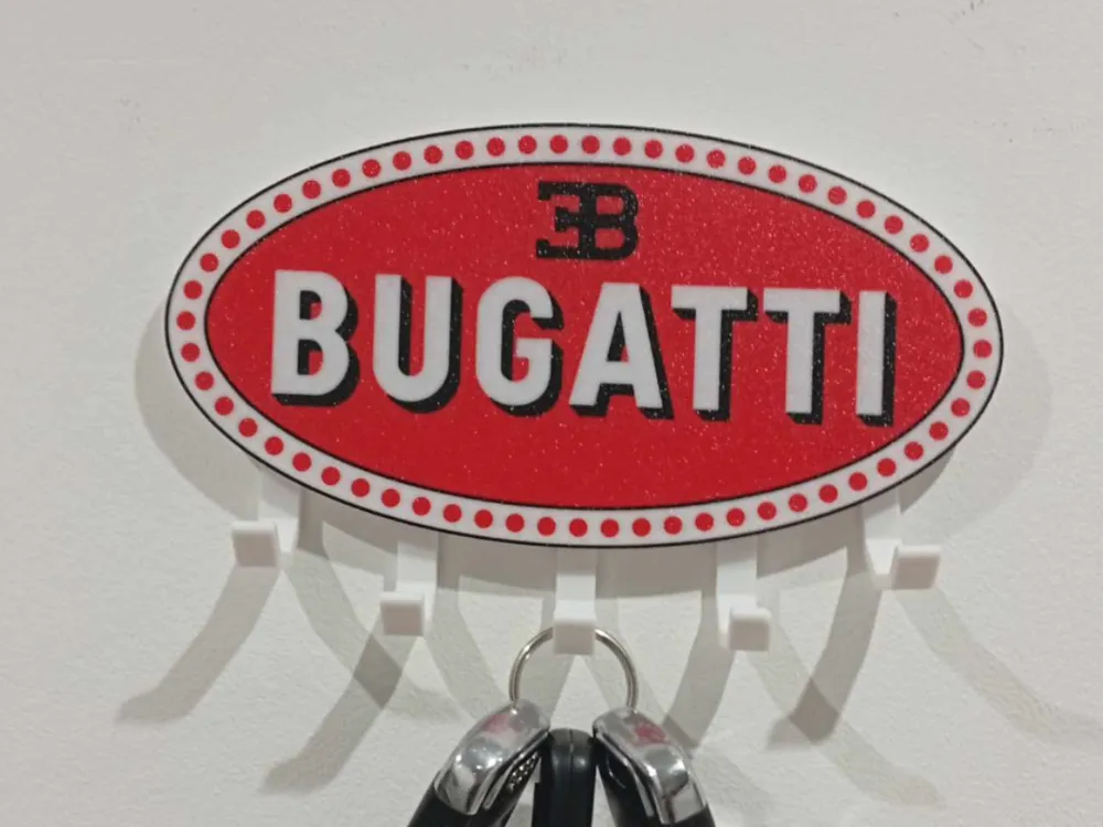 Bugatti wall key holder by dj_fun_star MakerWorld: Download Free 3D Models