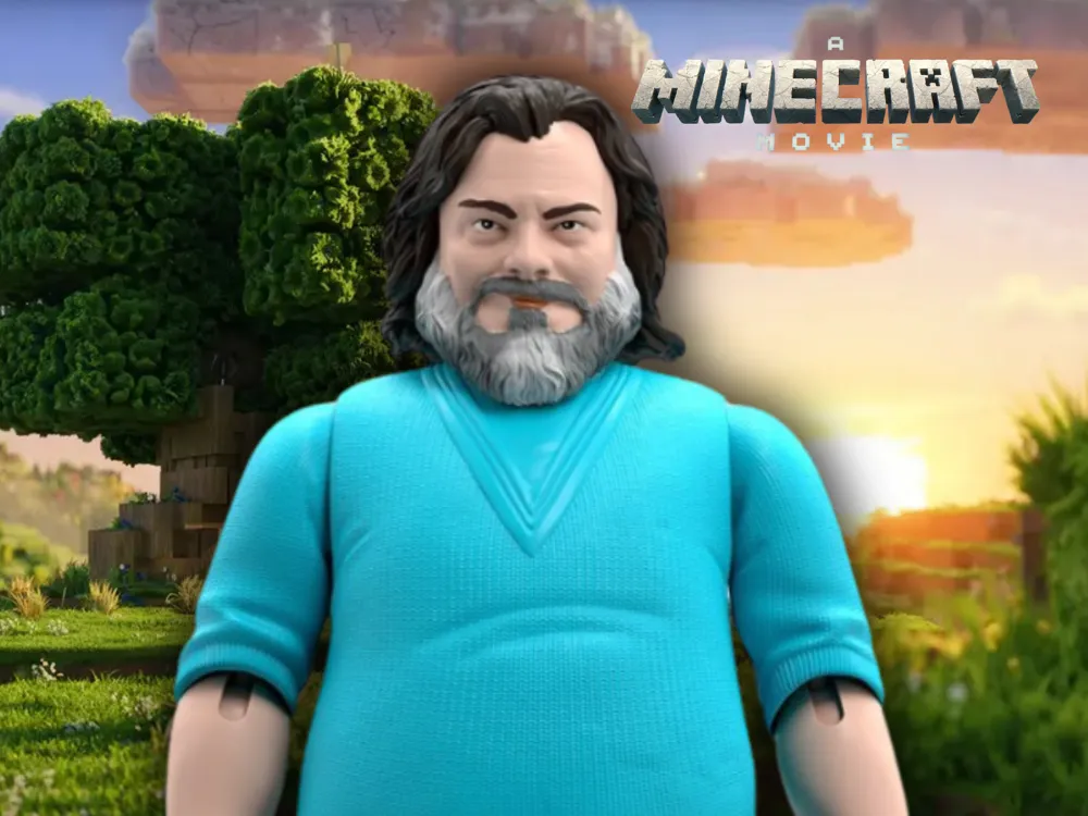 Jack Black Steve Figure - A Minecraft Movie by Bob The Cow MakerWorld ...