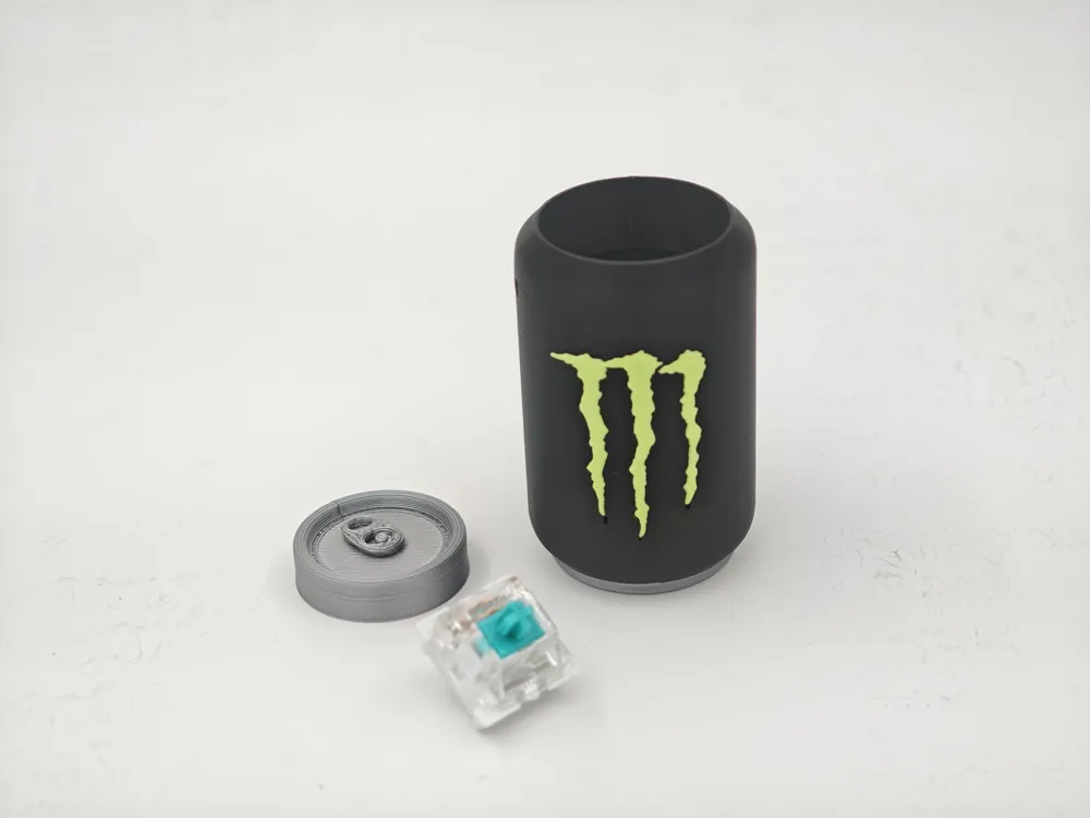 Monster Energy Drink Fidget Clicker Keychain - Free 3D Print Model ...