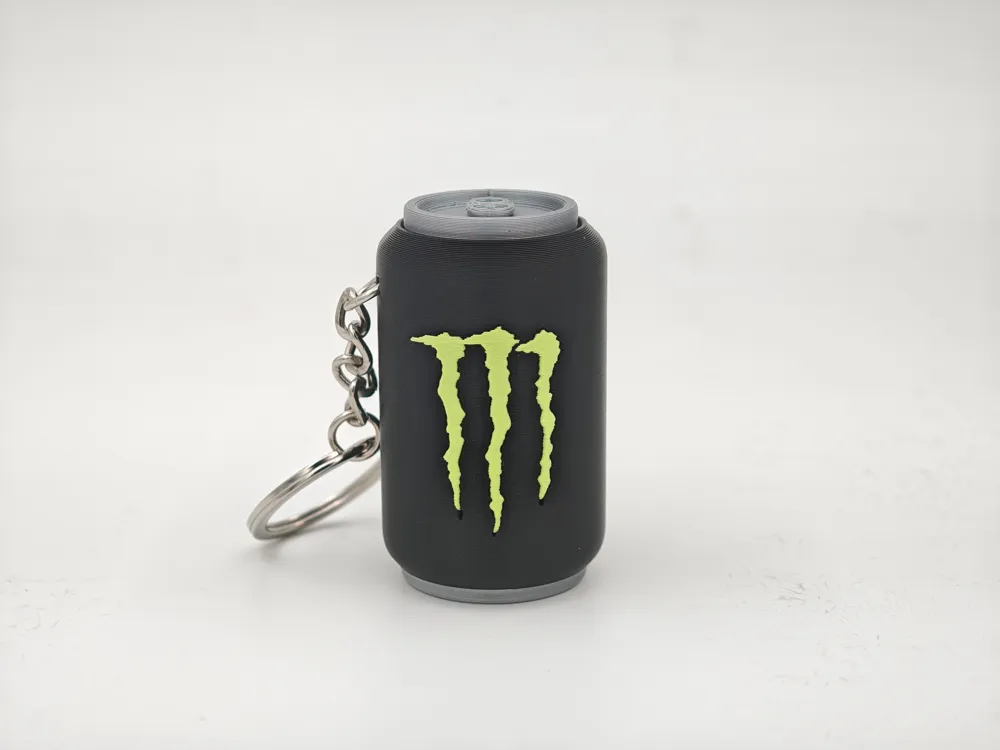 Monster Energy Drink Fidget Clicker Keychain - Free 3D Print Model ...