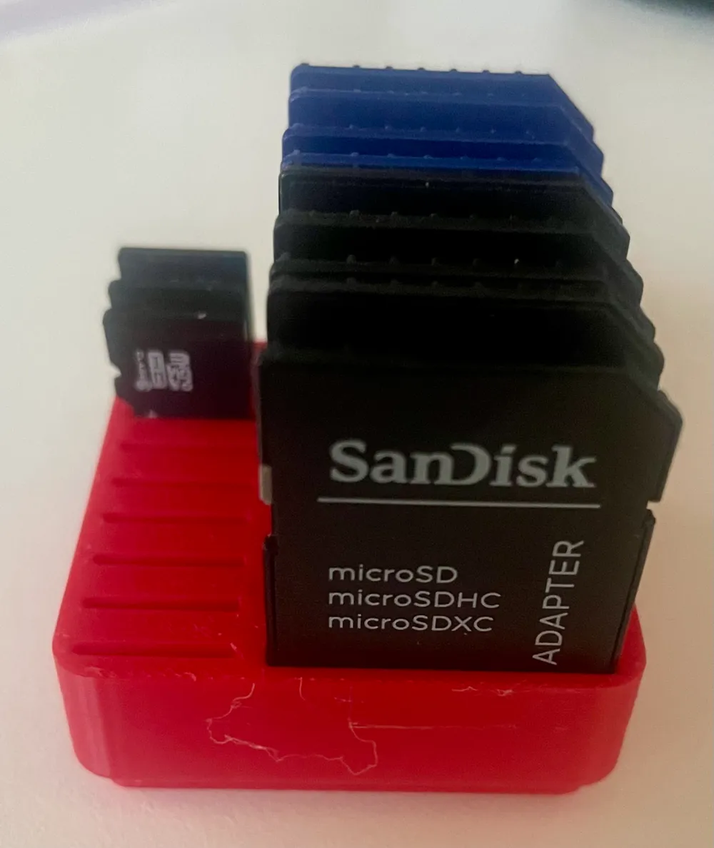 SD card storage for Gridfinity with Pin Remixed by Demig74 - MakerWorld