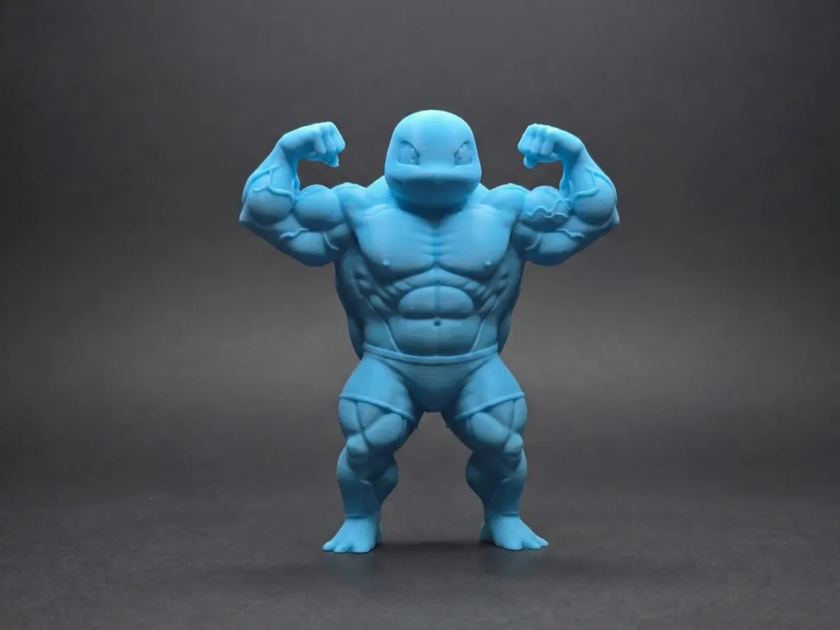 Buff Schiggy / Muscle Squirtle - Free 3D Print Model - MakerWorld