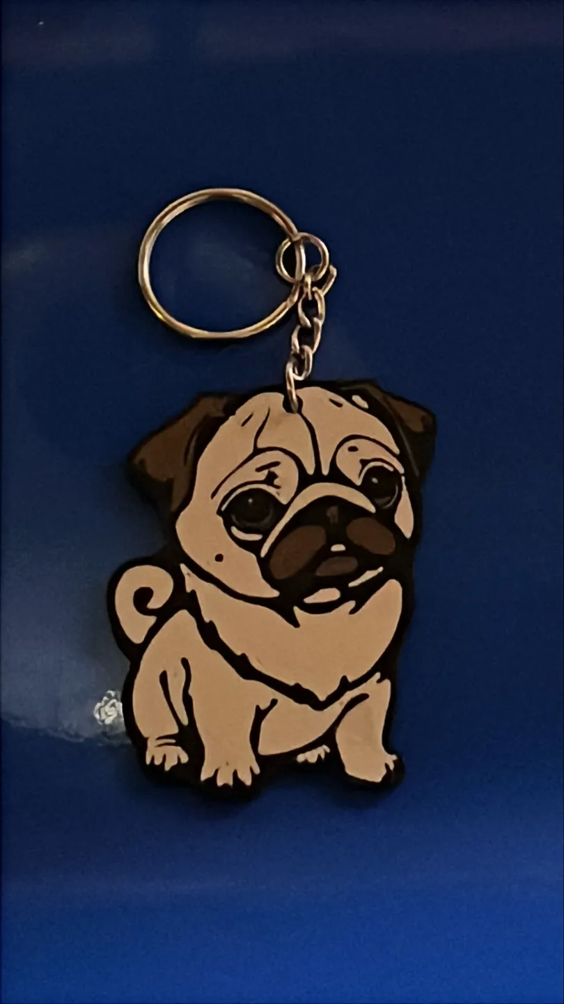 Pug Keychain by vernsart MakerWorld: Download Free 3D Models