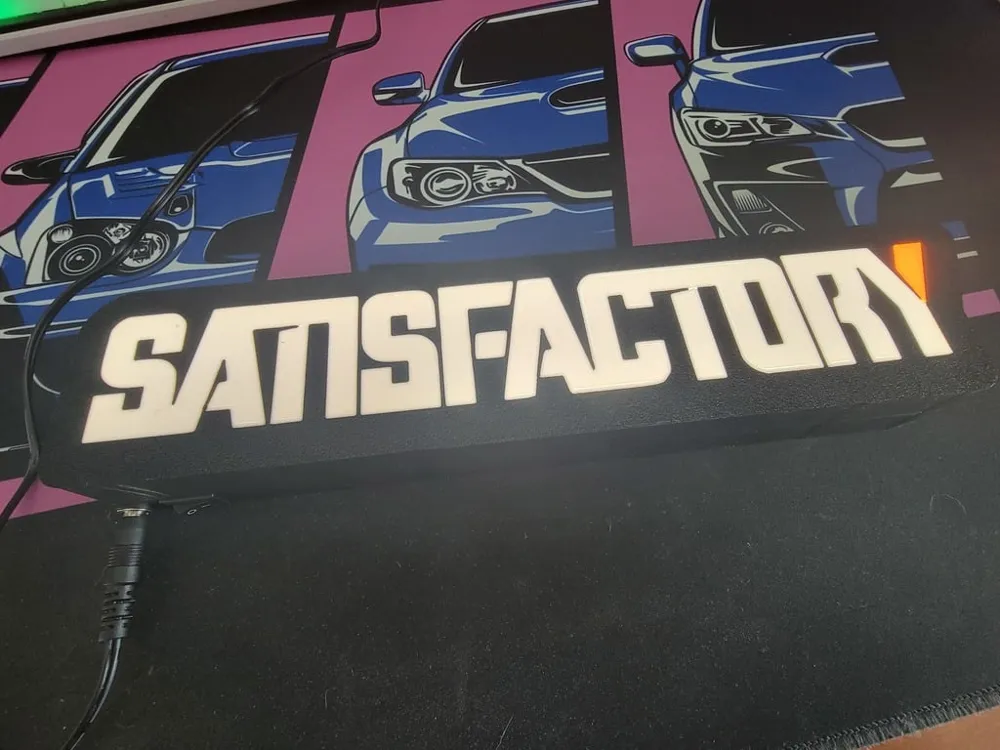 Satisfactory Logo Light Box by tworiginal MakerWorld: Download Free 3D ...