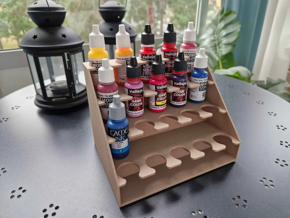 Vallejo Paint Bottle Rack V2 - Free 3D Print Model - MakerWorld