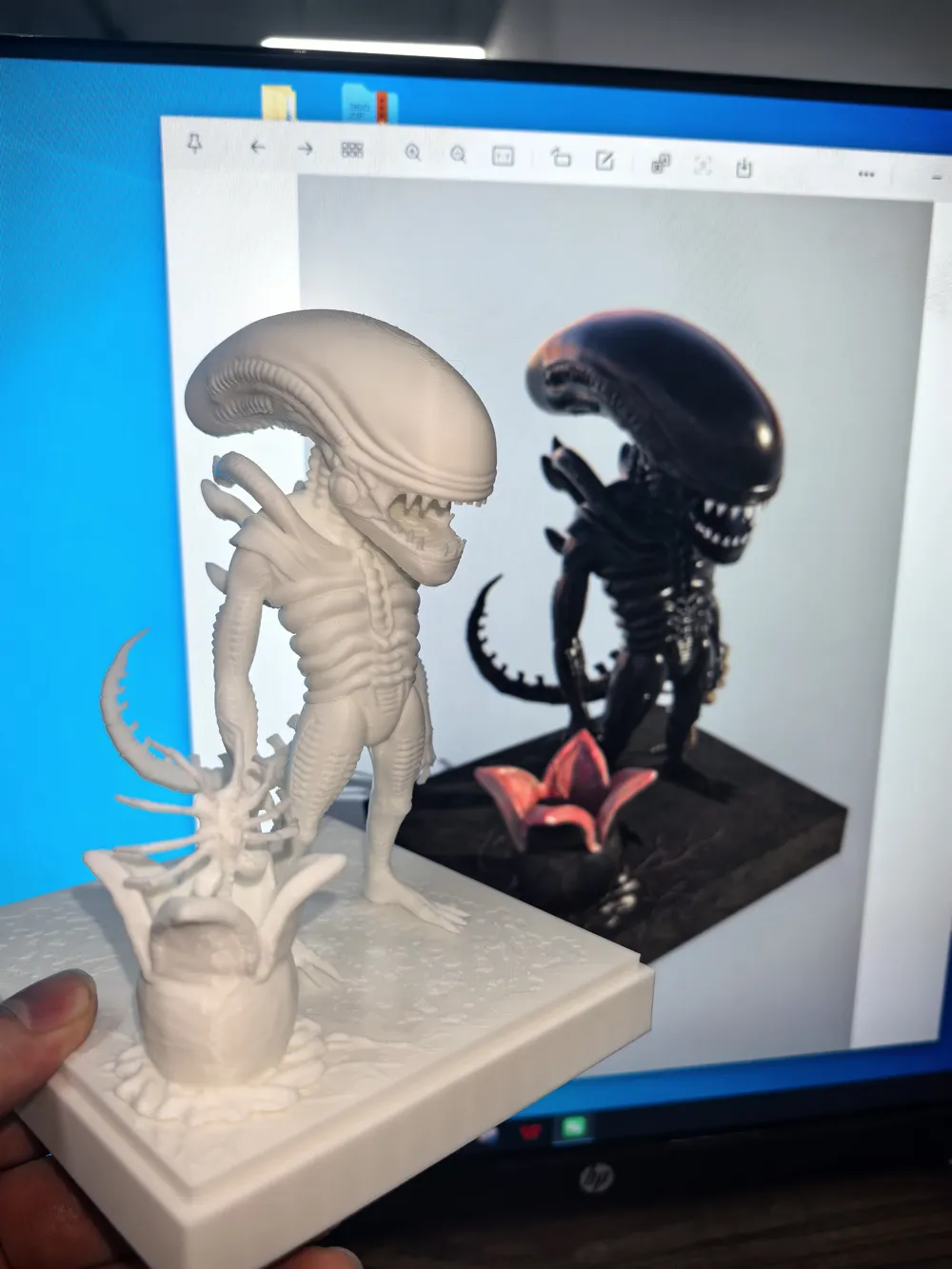 Chibi Alien (with Facehugger + Alien Egg) - Free 3D Print Model ...