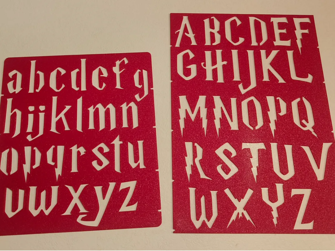 Harry Potter Font Alphabet Stencil - Free 3D Print Model - MakerWorld