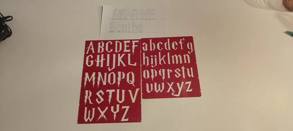 Harry Potter Font Alphabet Stencil - Free 3D Print Model - MakerWorld