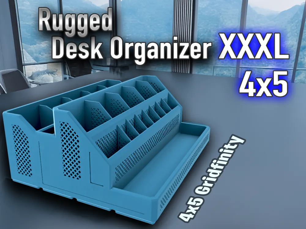 Rugged Organizer XXXL - 4x5 Gridfinity - Free 3D Print Model - MakerWorld