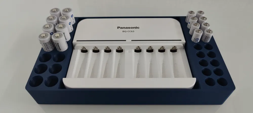 Panasonic BQ-CC63 charger + Eneloop battery holder by OwenTrafalgar ...