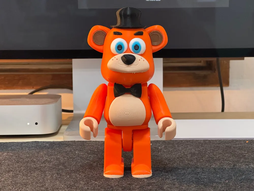 freddy faz bear bearbrick by minju jin MakerWorld: Download Free 3D Models