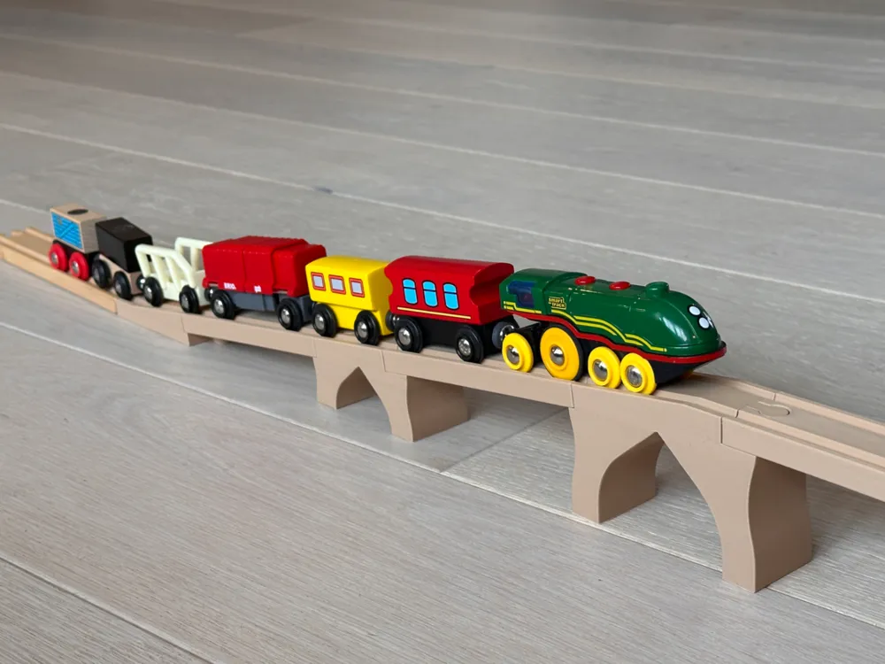 Wooden Traintrack - Gentle Incline: Brio & Lillabo by fran - MakerWorld