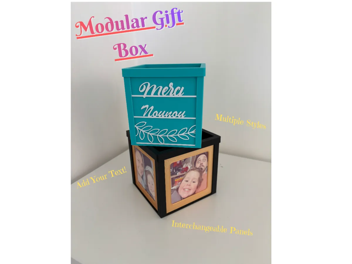 Customizable Personalized Modular Box! - Free 3D Print Model - MakerWorld