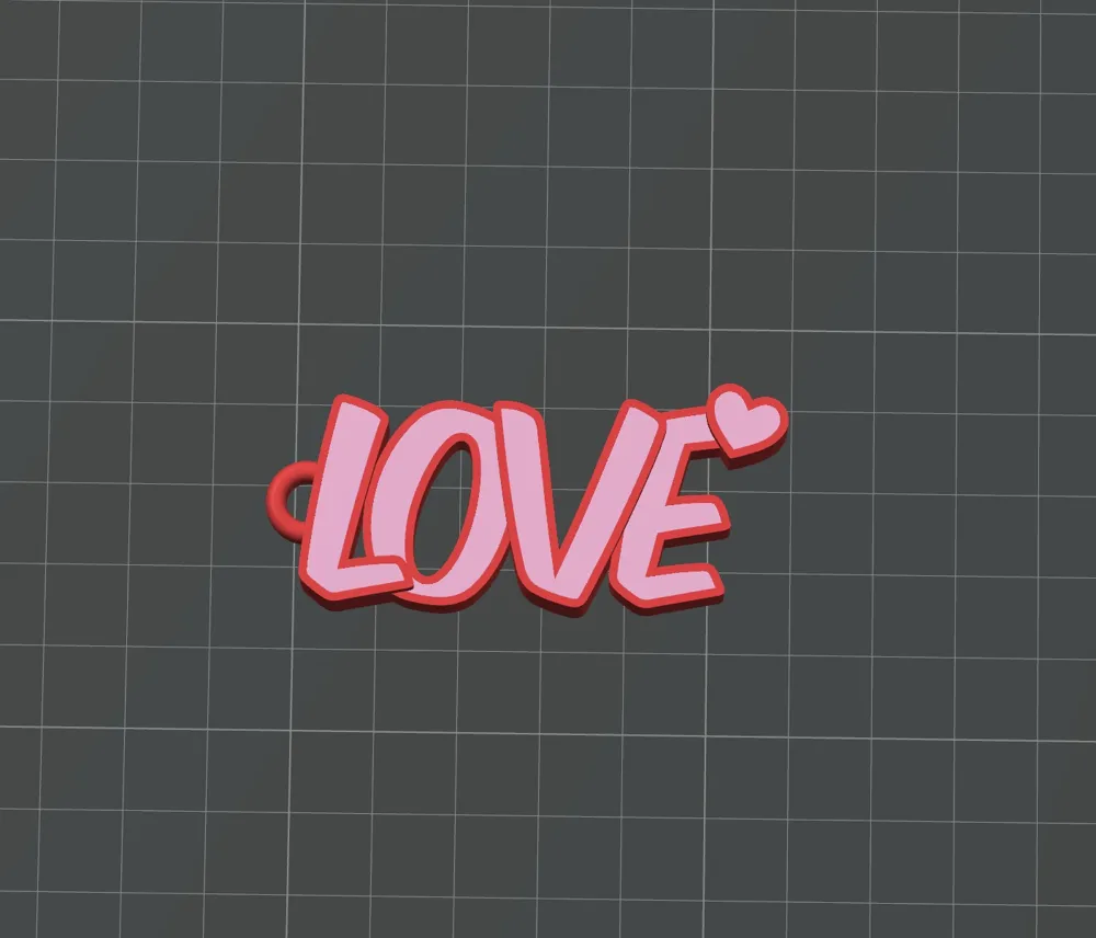 Beautiful keychain with the name Love - Free 3D Print Model - MakerWorld