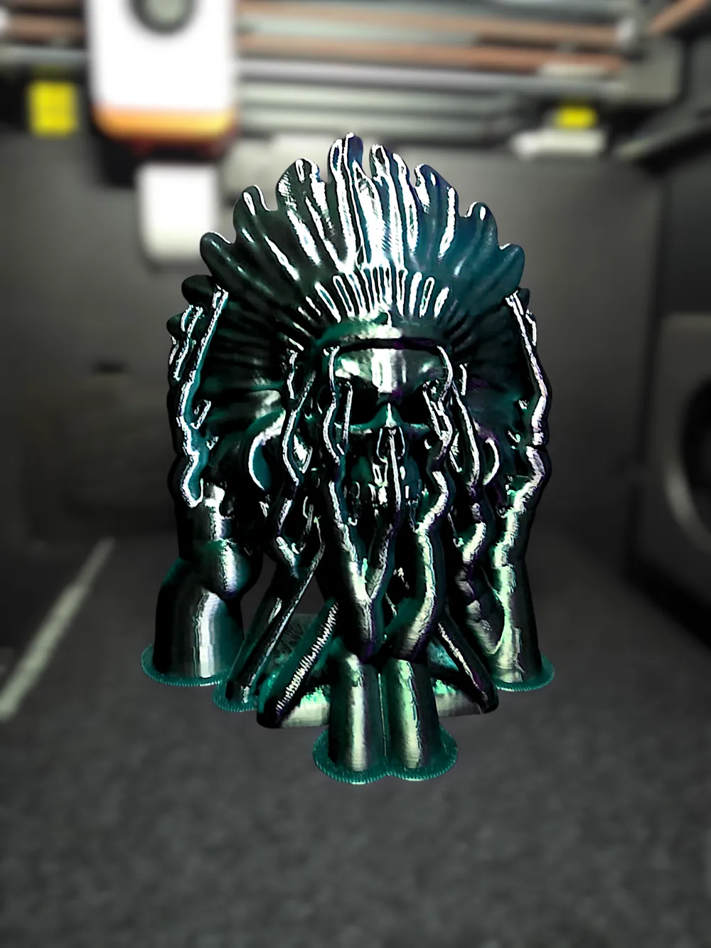 Native American Skull with base - Free 3D Print Model - MakerWorld