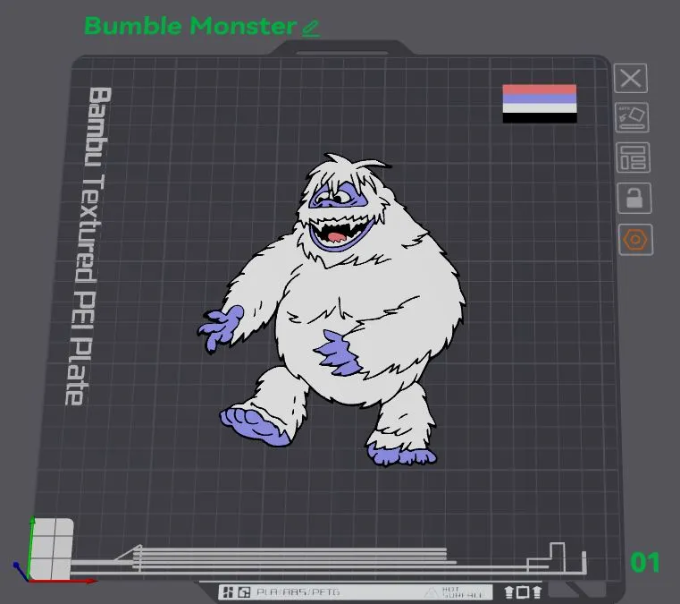 2D Bumble Monster or Abominable Snowman by Wizard7741 - MakerWorld