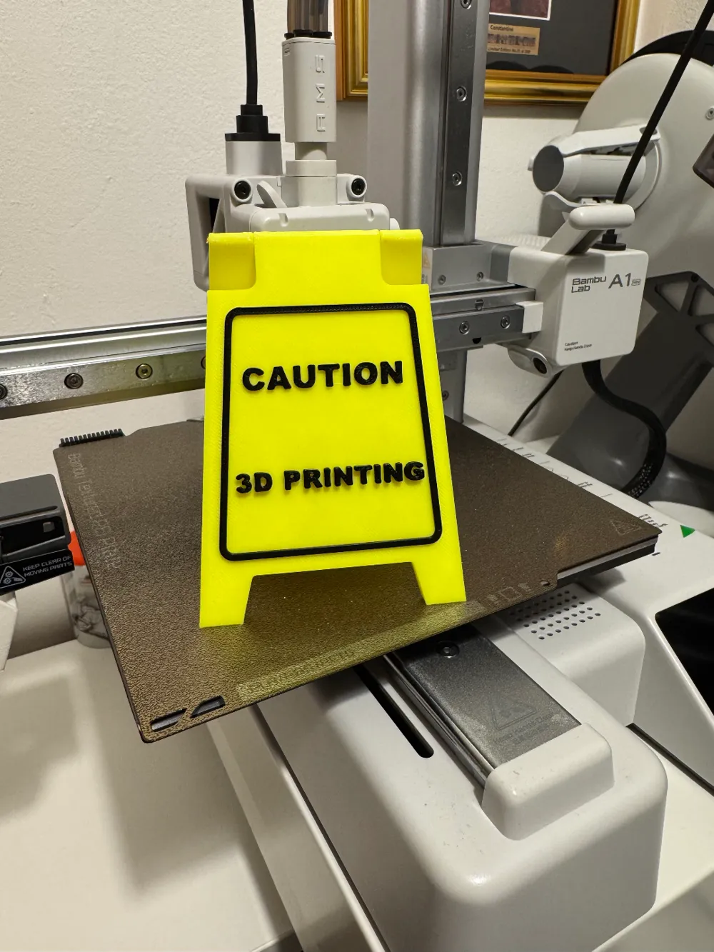 Customizable caution sign by extrakaese MakerWorld: Download Free 3D Models
