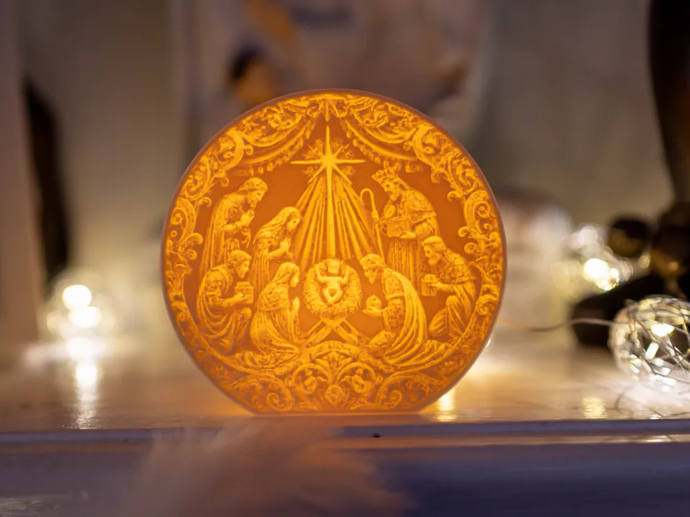 Christmas nativity tea light with Baby Jesus by Sebo3D - MakerWorld