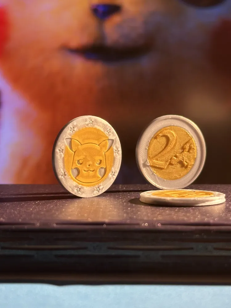 Pikachu Euro coins by Maexz_MakerWorld: Download Free 3D Models