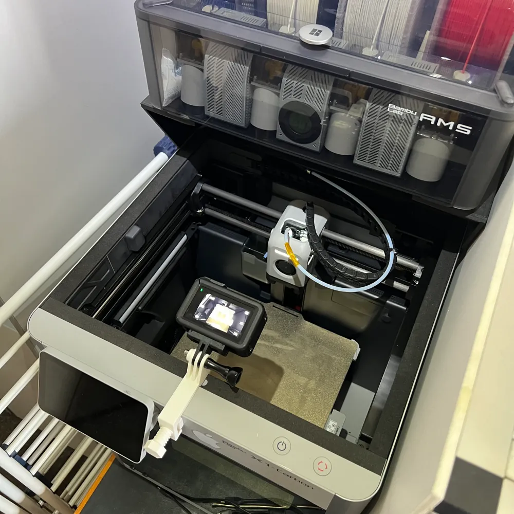 Go Pro mount for Bambu X1C/P1S/P1P time lapses by Every Day Counts ...