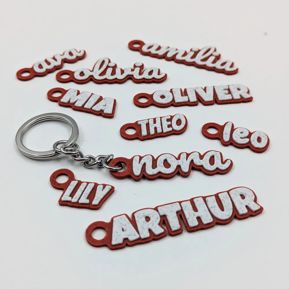 Keychain Name Tags - Free 3D Print Model - MakerWorld