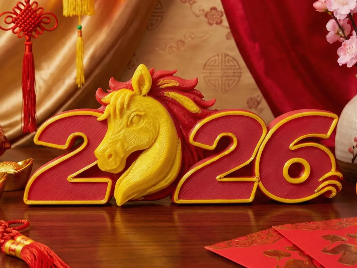 Chinesisches Neujahr 2026 (Pferd) Magnet – Kostenloses 3D-Druckmodell ...