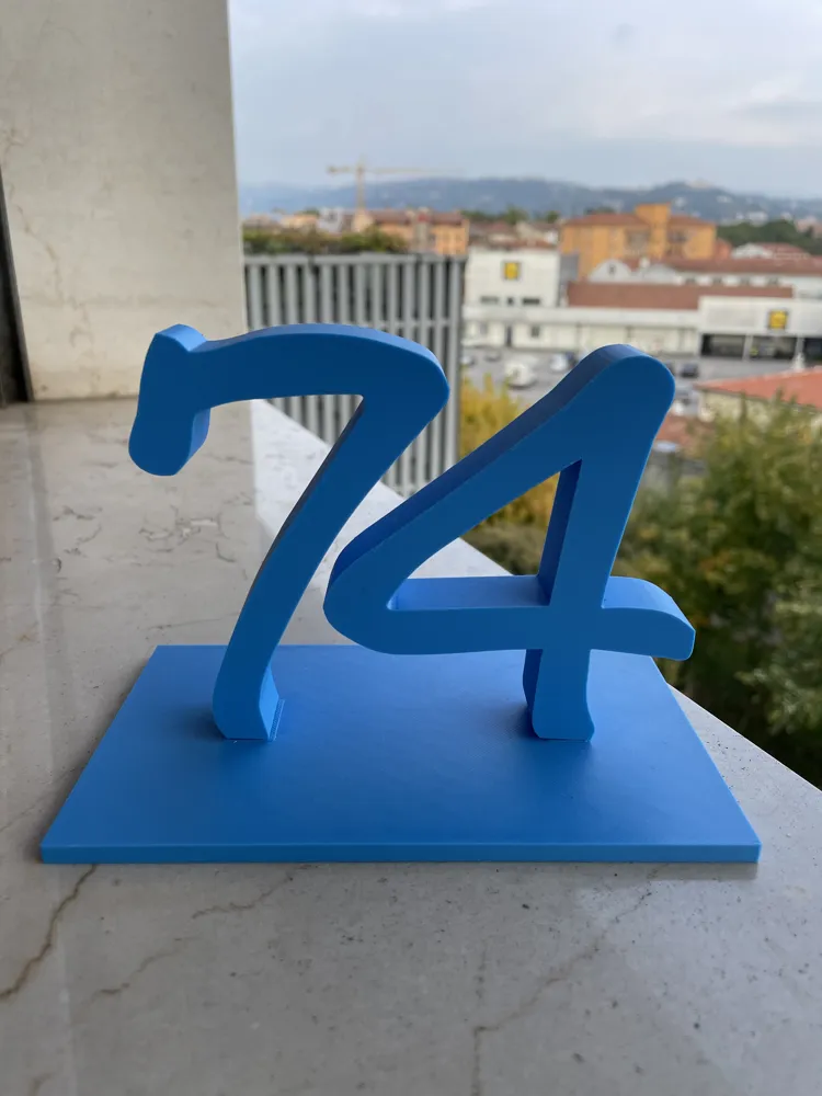 Number 74 for birthday - Free 3D Print Model - MakerWorld