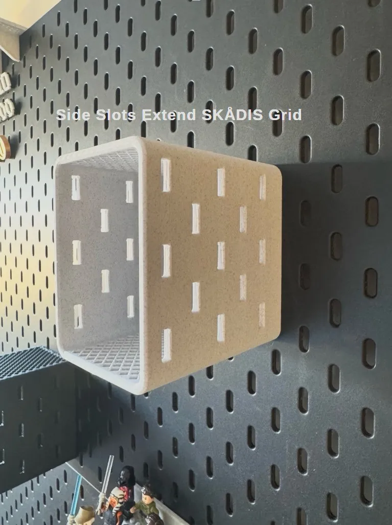 Cube Shelf for SKÅDIS - Extends Pegboard Surface - Free 3D Print Model ...