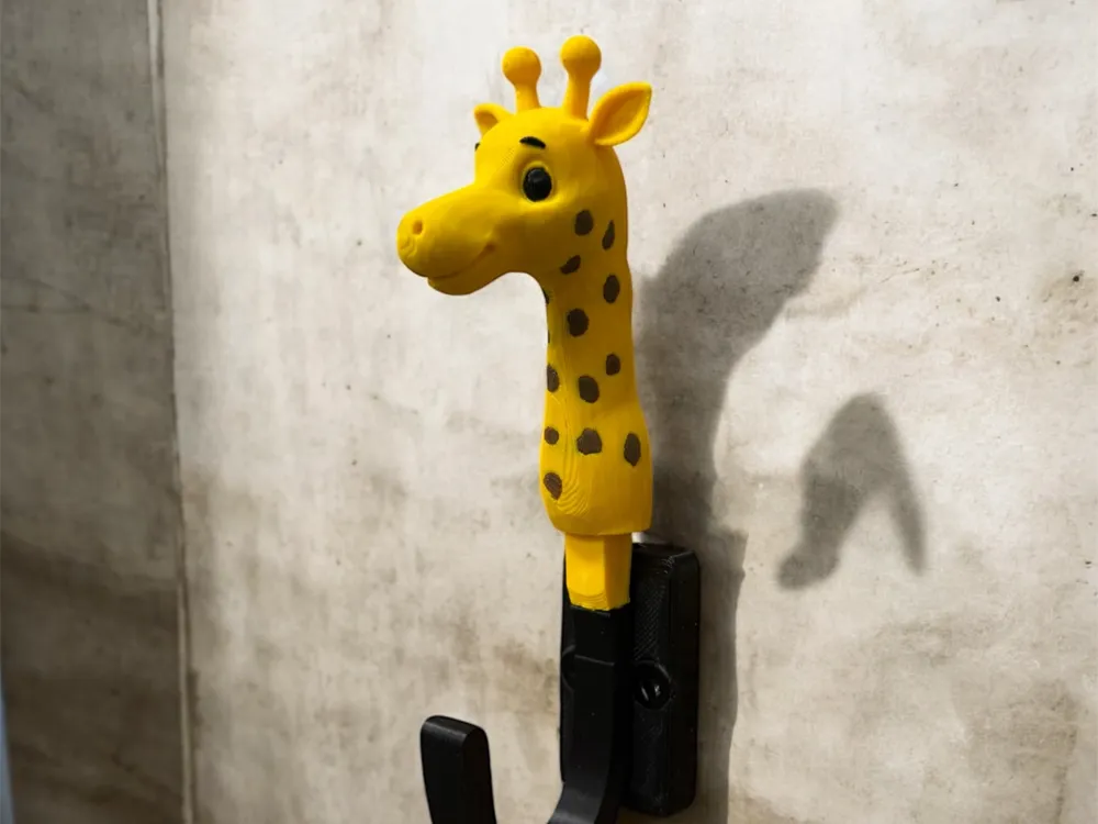Kids Giraffe Hanging Hook - CHiLLFiL Labs - Free 3D Print Model ...