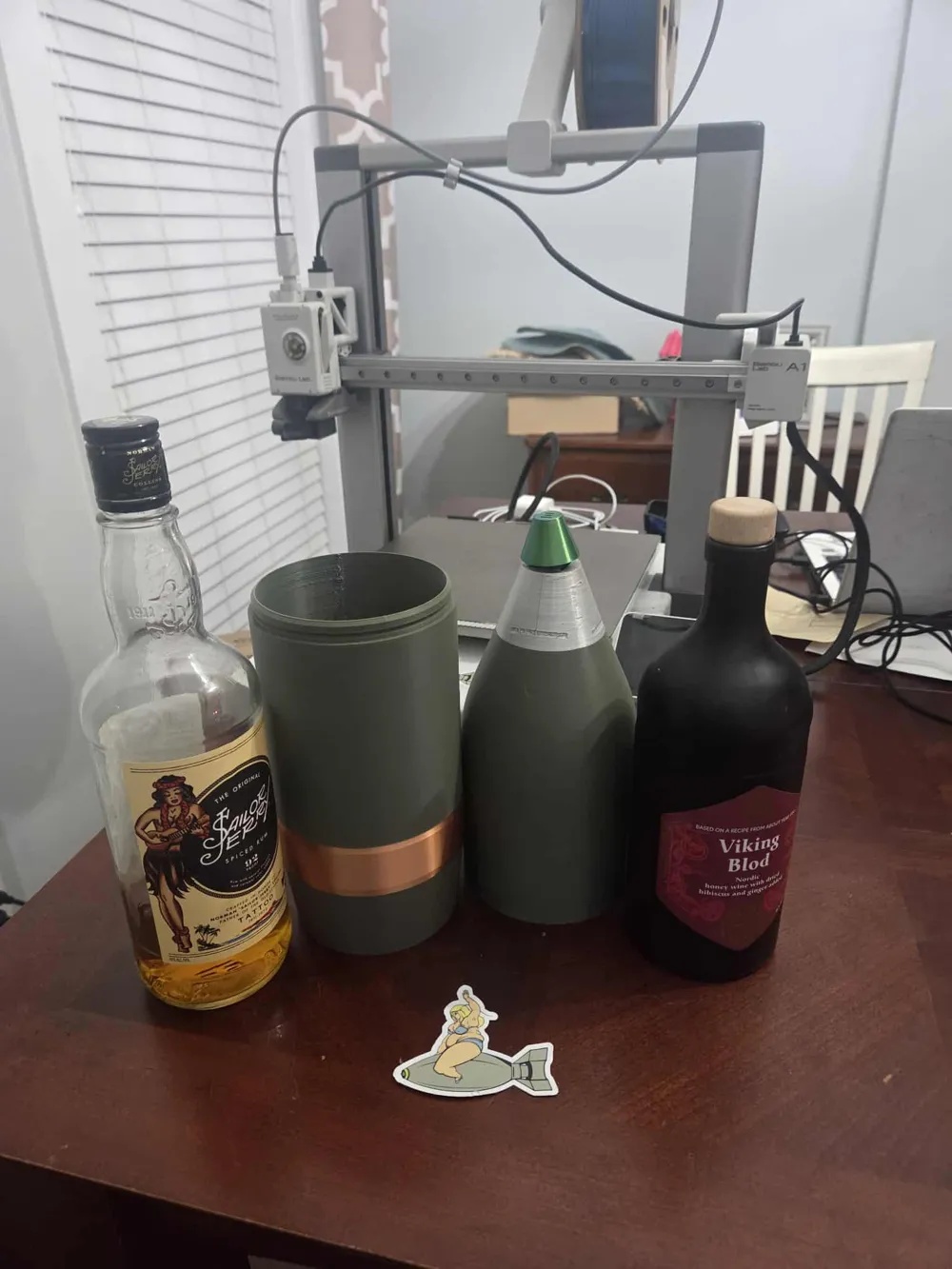 105mm HE Bottle Bunker w/PD fidget fuze - Free 3D Print Model - MakerWorld