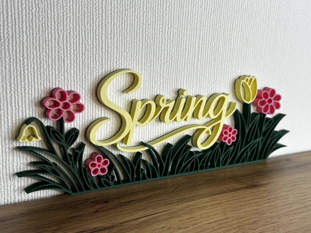 Spring – Decorative Lettering - Free 3D Print Model - MakerWorld